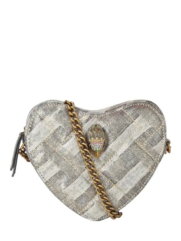 Kurt Geiger Kensington Heart Crossbody Bag - Grey/open Yellow