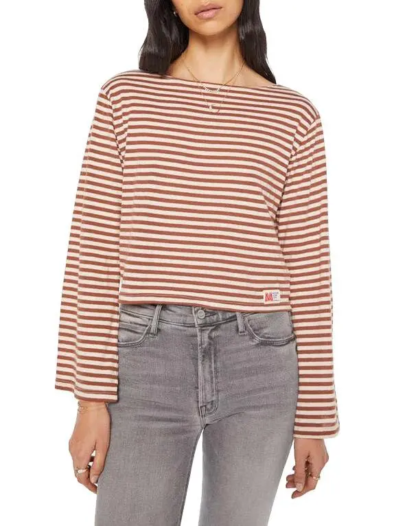 MOTHER The Skipper Bell Stripe Long Sleeve T-shirt - From The Ground Up