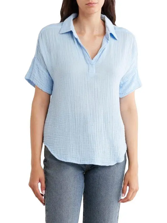Michael Stars Gigi Popover Top - Water