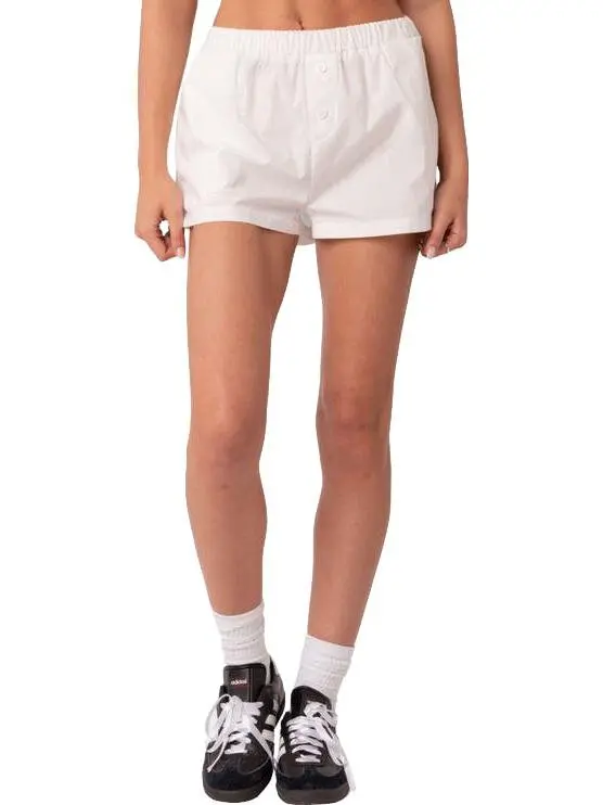 EDIKTED Aline Boxer Shorts - White