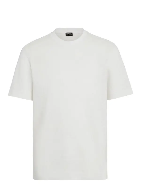 Zegna Short-sleeve Linen T-shirt - White