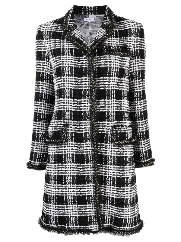 Thom Browne Chesterfield Tweed Midi Dress - Black