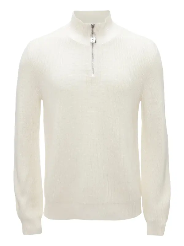 JW Anderson Henley High-neck Jumper - White