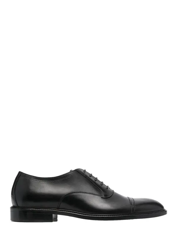 SERGIO ROSSI Low-block Heel Derby Shoes - Black