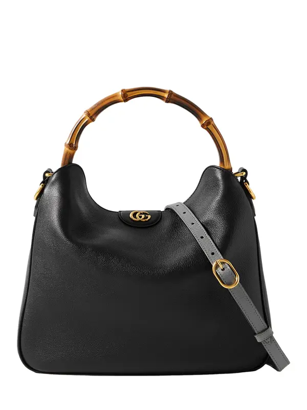 Gucci Diana Leather Shoulder Bag - Black
