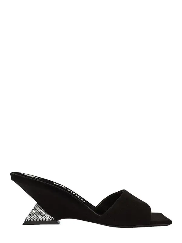 Attico Cheope 60mm Mule Heel - Silver And Black