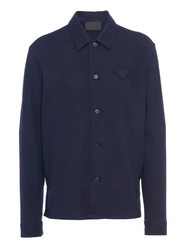 Prada Wool And Cashmere Shirt - Blue