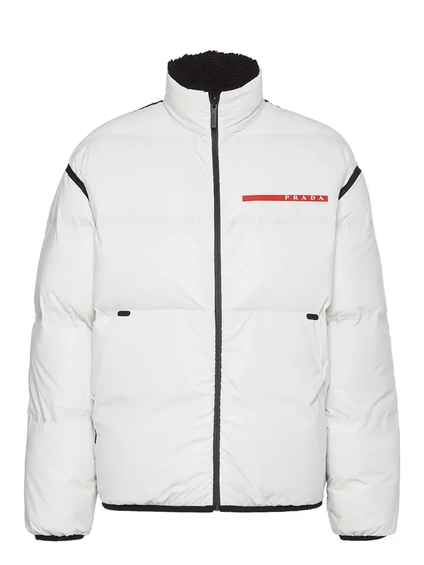 Prada Reversible Cropped Down Jacket - Chalk White