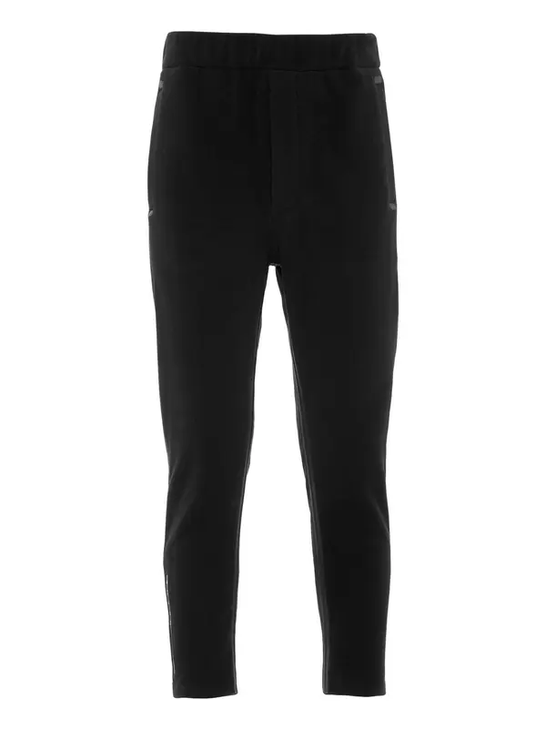 Prada Technical Fabric Pants With Heat-sealed Tape - Black