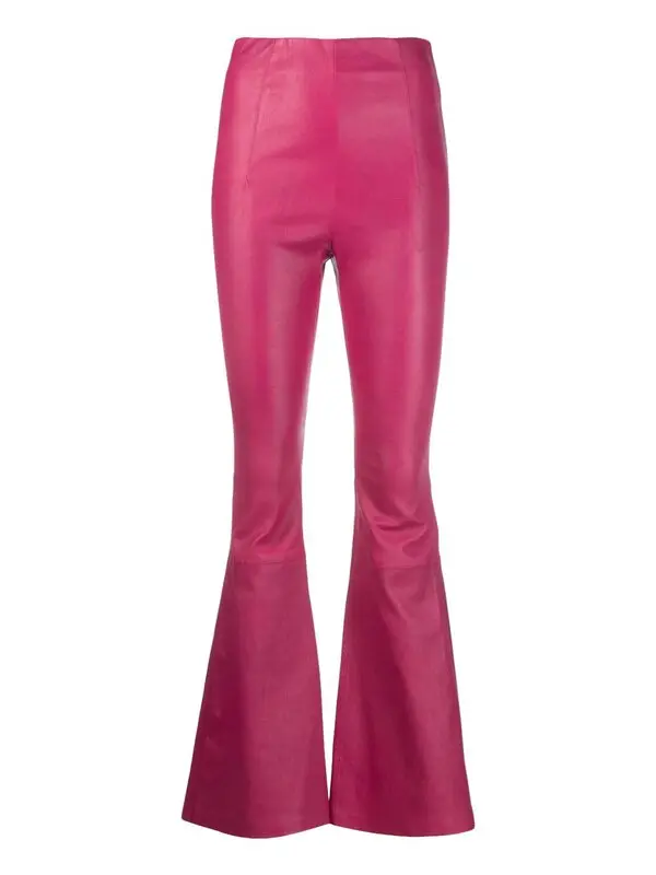 Amiri High-waisted Flared Trousers - Pink