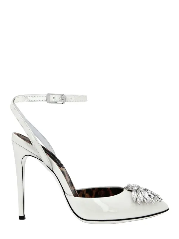 Philipp Plein Vernice 120mm Leather Pumps - White
