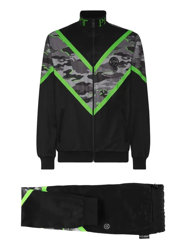 PLEIN SPORT Camouflage-print Tracksuit Set - Black