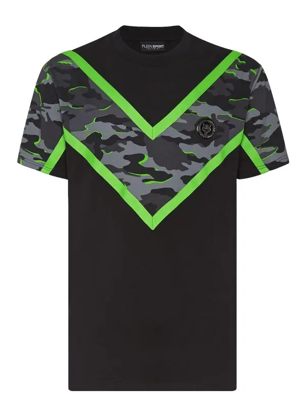 PLEIN SPORT Ss Neon Amazon Edition Camouflage-print T-shirt - Black