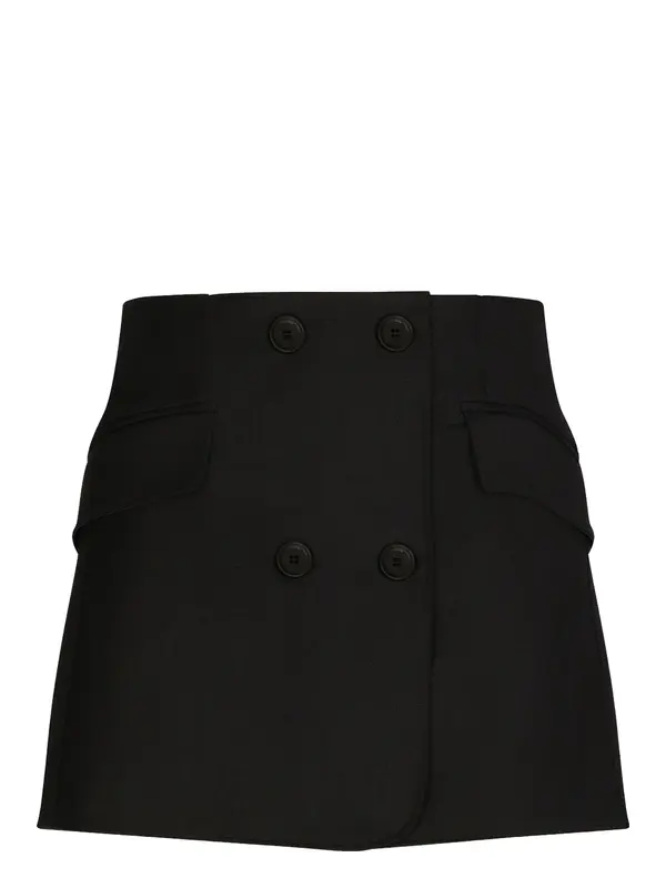 Dolce & Gabbana Double-breasted Miniskirt - Black