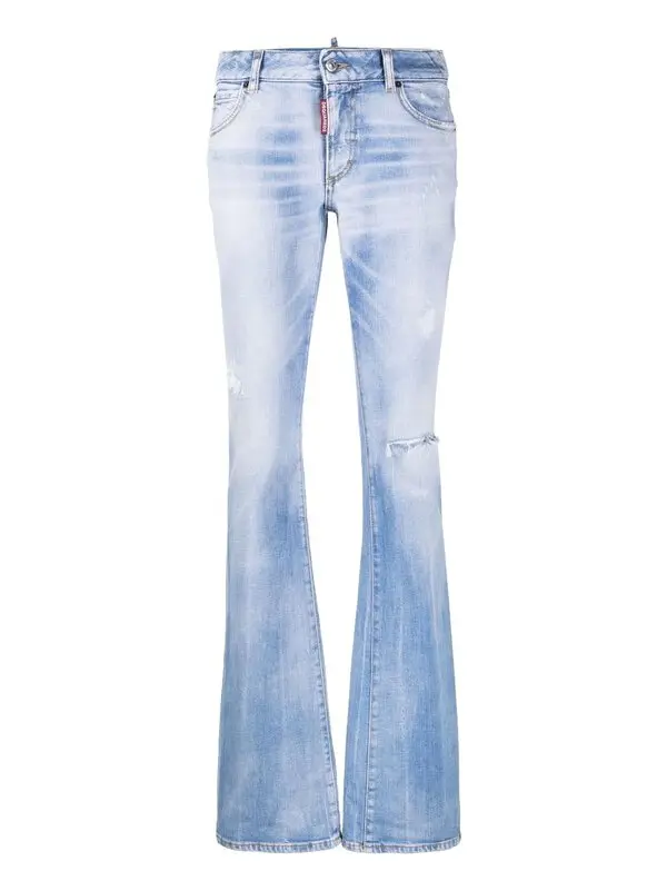 Dsquared2 Distressed Flared Jeans - Blue