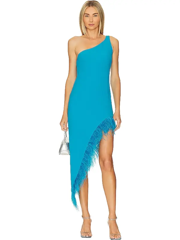 Amanda Uprichard X Viera Feathered Dress - Maui