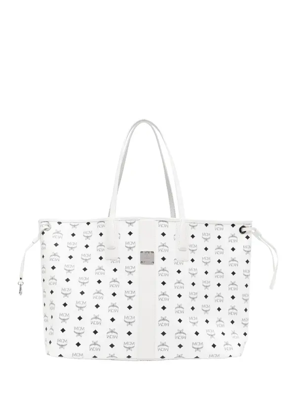Mcm Large Liz Reversible Tote Bag - White