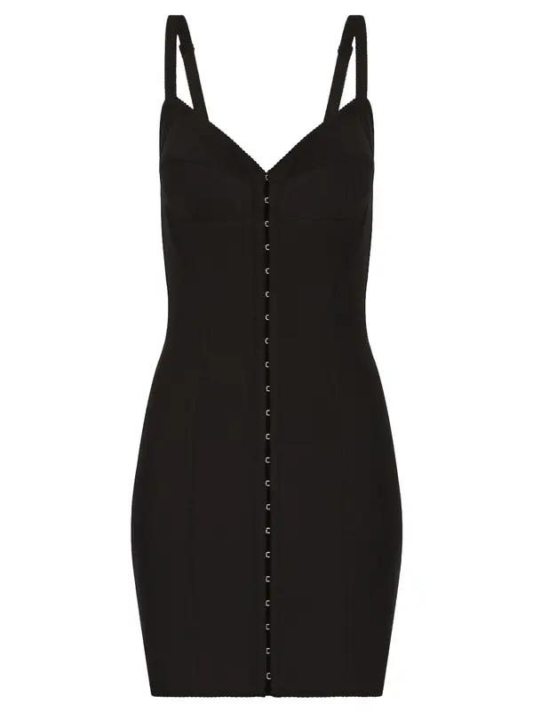 Dolce & Gabbana V-neck Minidress - Black