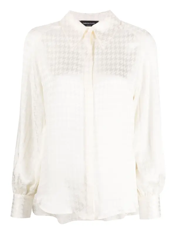 Fabiana Filippi Houndstooth Shirt - Neutrals