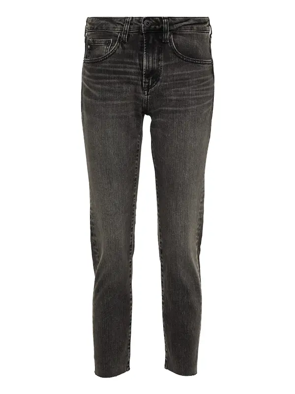 Ag Girlfriend Slim Mid-rise Jeans - Blue
