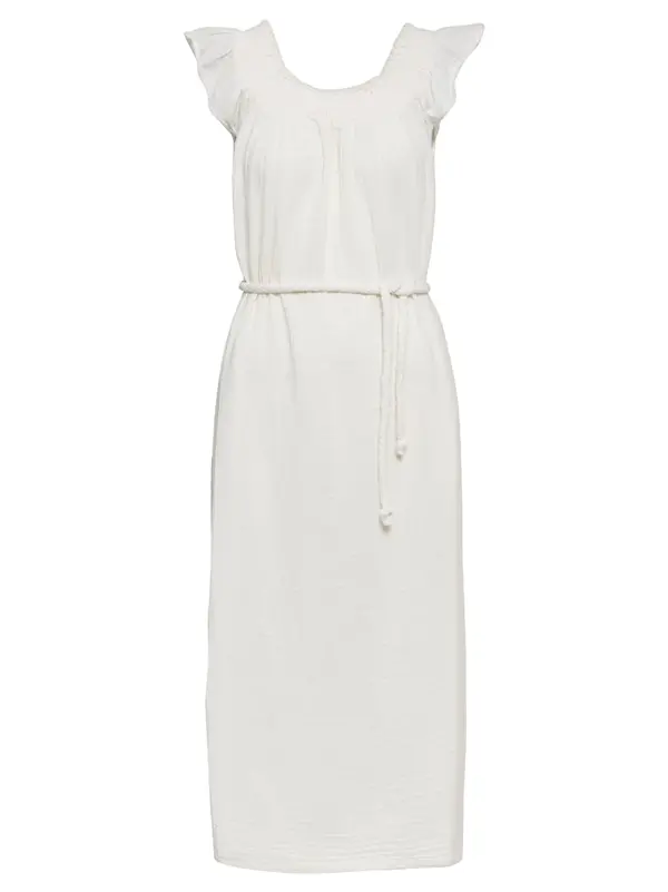 Velvet By Graham & Spencer Justine Cotton Gauze Midi Dress - White