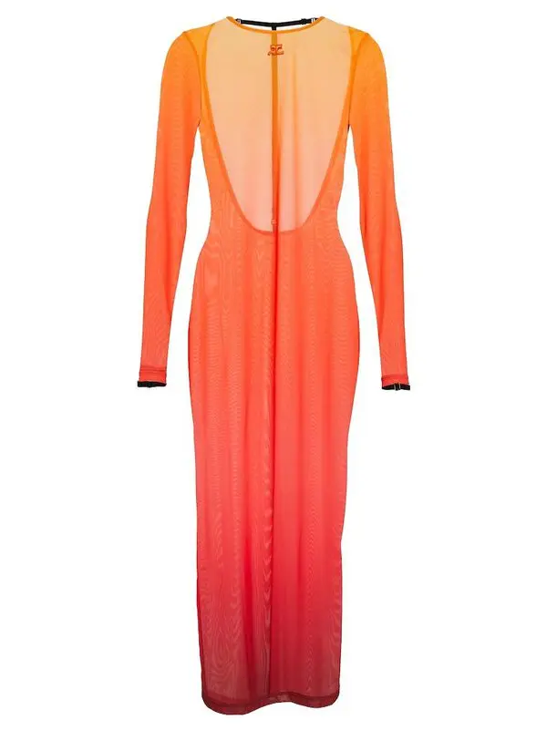 COURREGES Courrèges Gradient Semi-sheer Midi Dress - Multicoloured
