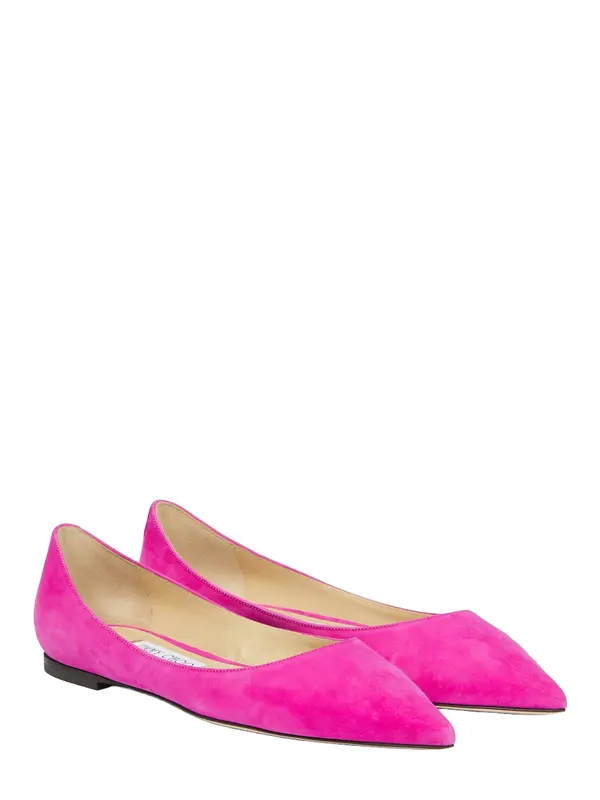 JIMMY CHOO Love Leather Ballerinas - Pink