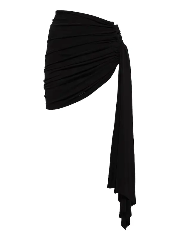 Christopher Esber Arched Palm Sash Mini Skirt - Black
