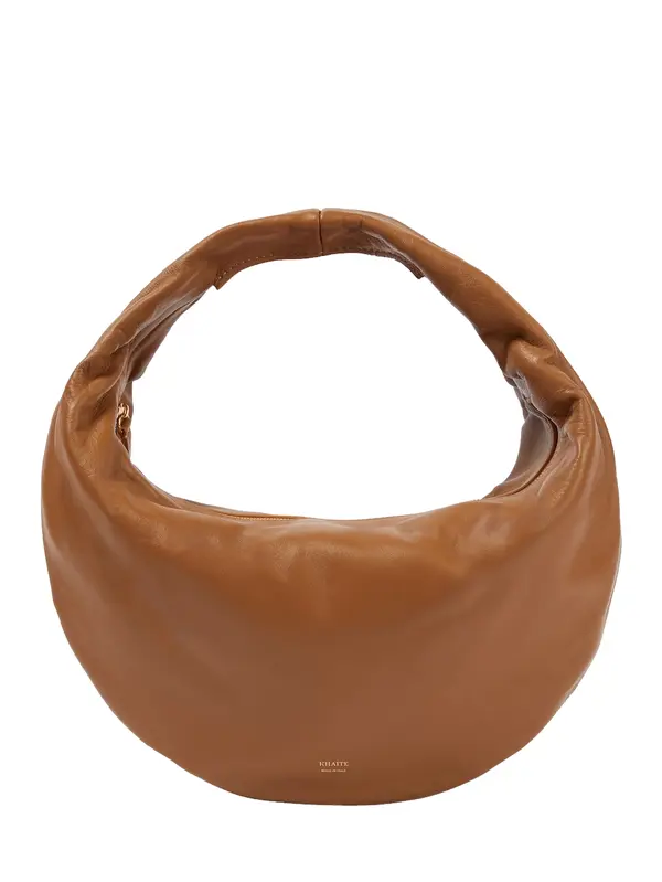 Khaite Olivia Medium Leather Shoulder Bag - Neutrals