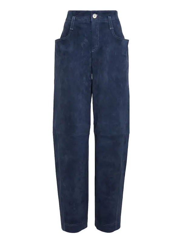 Stouls Cassidy Wide-leg Leather Pants - Blue