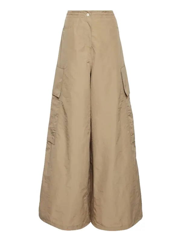 Palm Angels Oversized Cargo Trousers - Beige