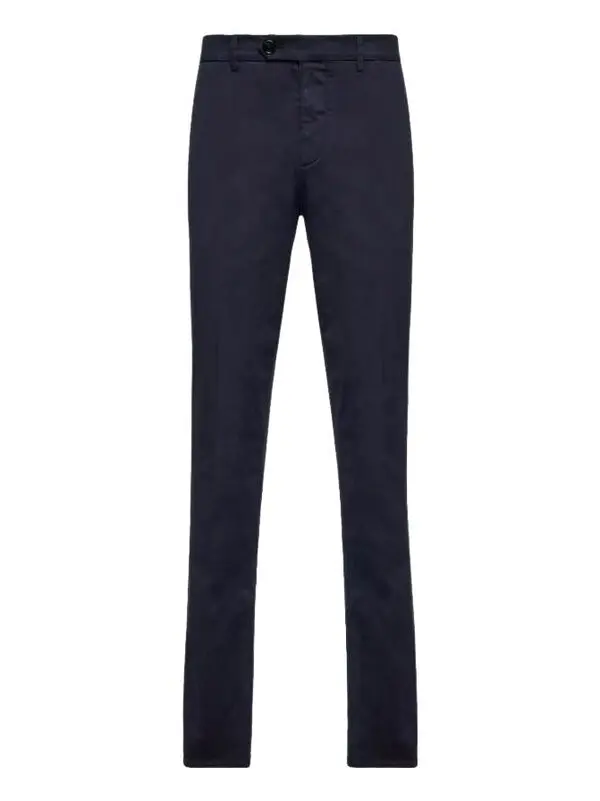 Brunello Cucinelli Cotton-blend Slim Pants - Blue