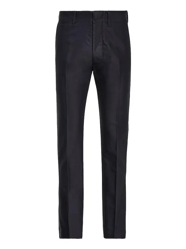 TOM FORD Straight Cotton Trousers - Blue