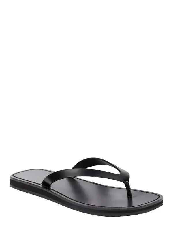 THE ROW Leather Thong Sandals - Black