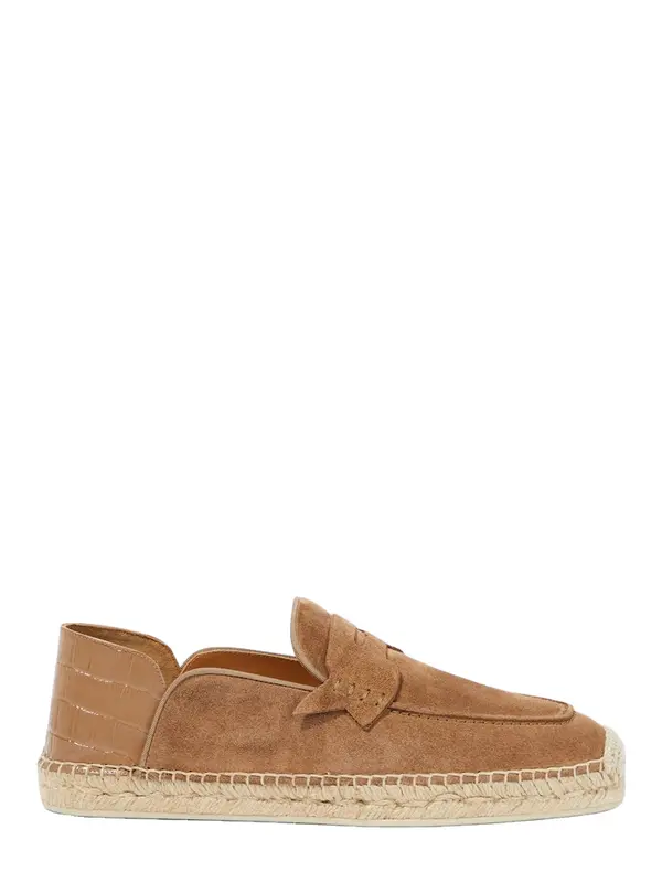 CHRISTIAN LOUBOUTIN Paquepapa Suede Espadrilles - Beige
