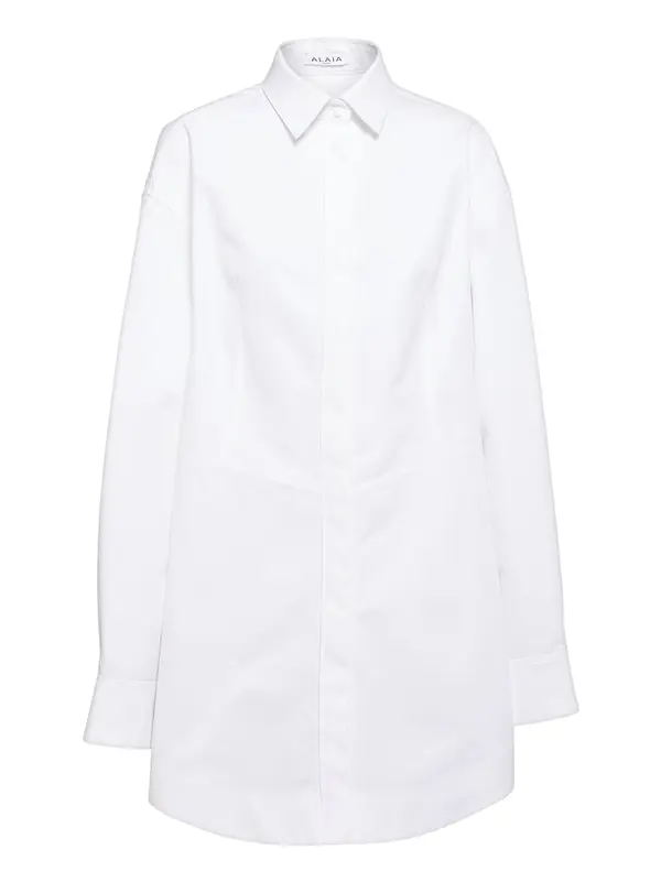 Alaïa Cotton Poplin Shirt - White
