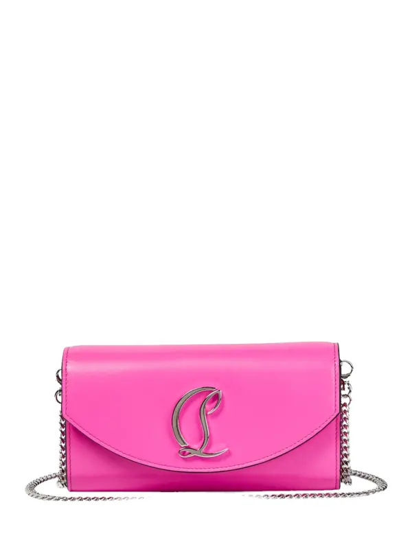 CHRISTIAN LOUBOUTIN Leather Wallet On Chain - Pink