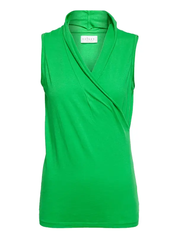 Velvet By Graham & Spencer Adelise Cotton-blend Top - Green
