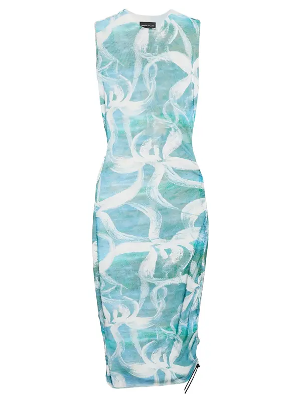 LOUISA BALLOU Heatwave Printed Mini Dress - White