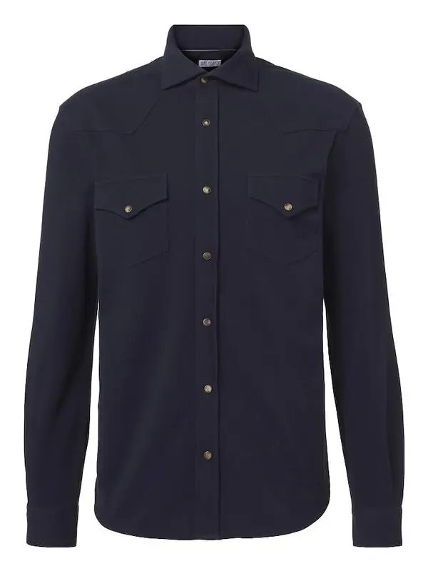 Brunello Cucinelli Cotton Shirt - Blue