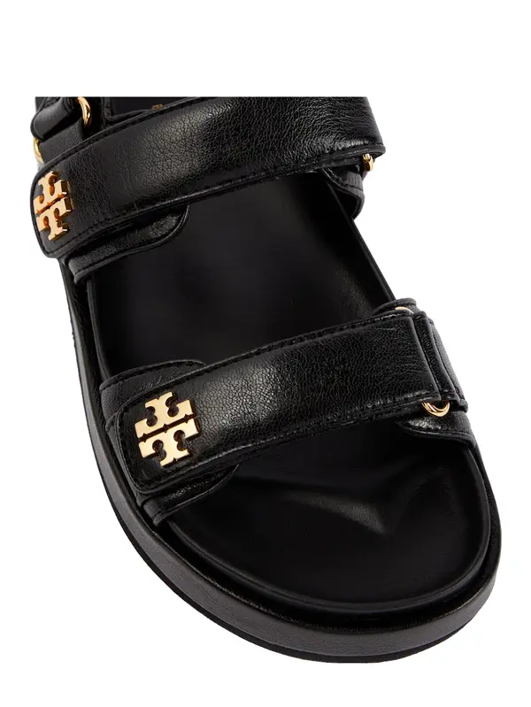 Tory Burch Kira Leather Platform Sandals - Black