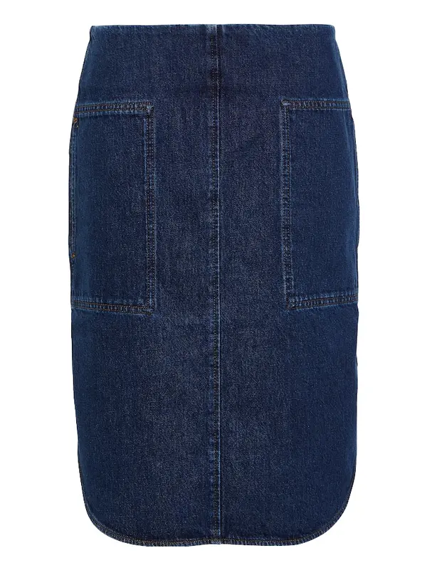 TOTEME Denim Midi Skirt - Blue