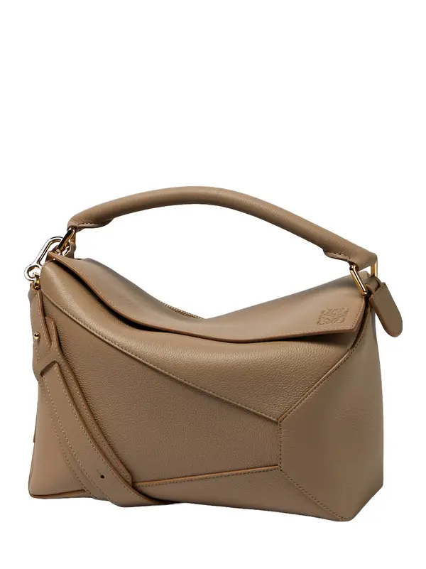Loewe Puzzle Edge Leather Tote Bag - Neutrals