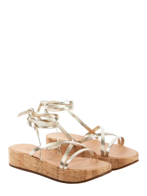 ANCIENT GREEK SANDALS Morfi Platform Sandals - Metallic