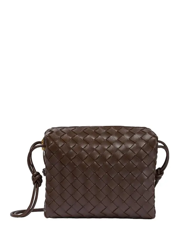 Bottega Veneta Loop Intrecciato Leather Camera Bag - Brown