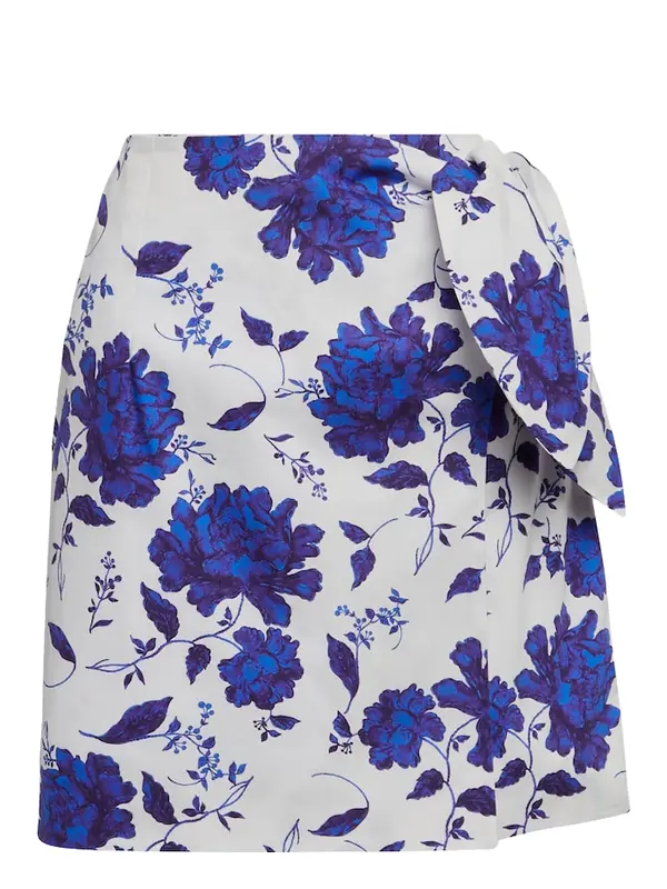 EMILIA WICKSTEAD Imy Printed Cotton Miniskirt - White