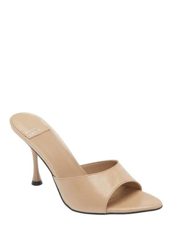 Jeffrey Campbell Agent Slide Sandal - Beige Crinkle Patent