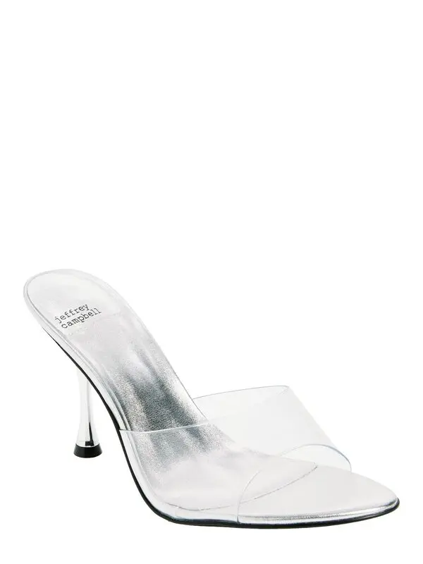 Jeffrey Campbell Agent Slide Sandal - Clear Silver