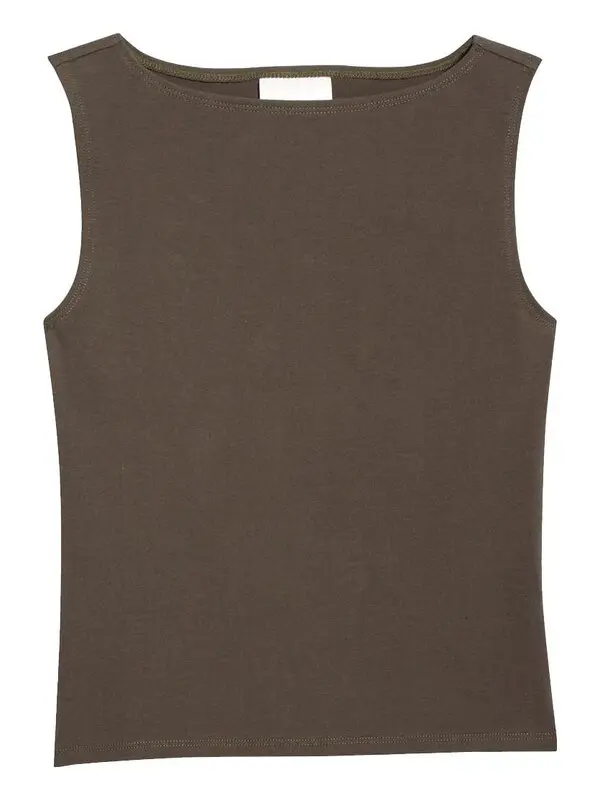 REFORMATION Dusk Stretch Knit Top - Pine Tree