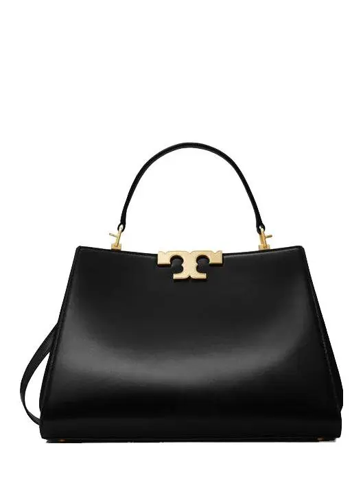 Tory Burch Eleanor Leather Satchel - Black